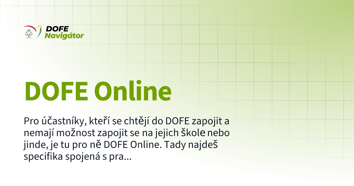 DOFE Online | DOFE Navigátor